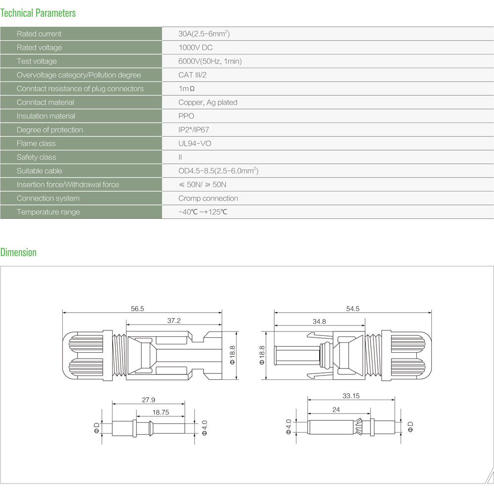 CONECTOR MC4 - MACHO E FÊMEA - redenergy